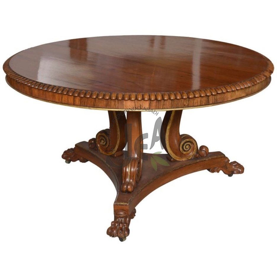 Victorian Round Dining Table 100 - Java Furnicraft